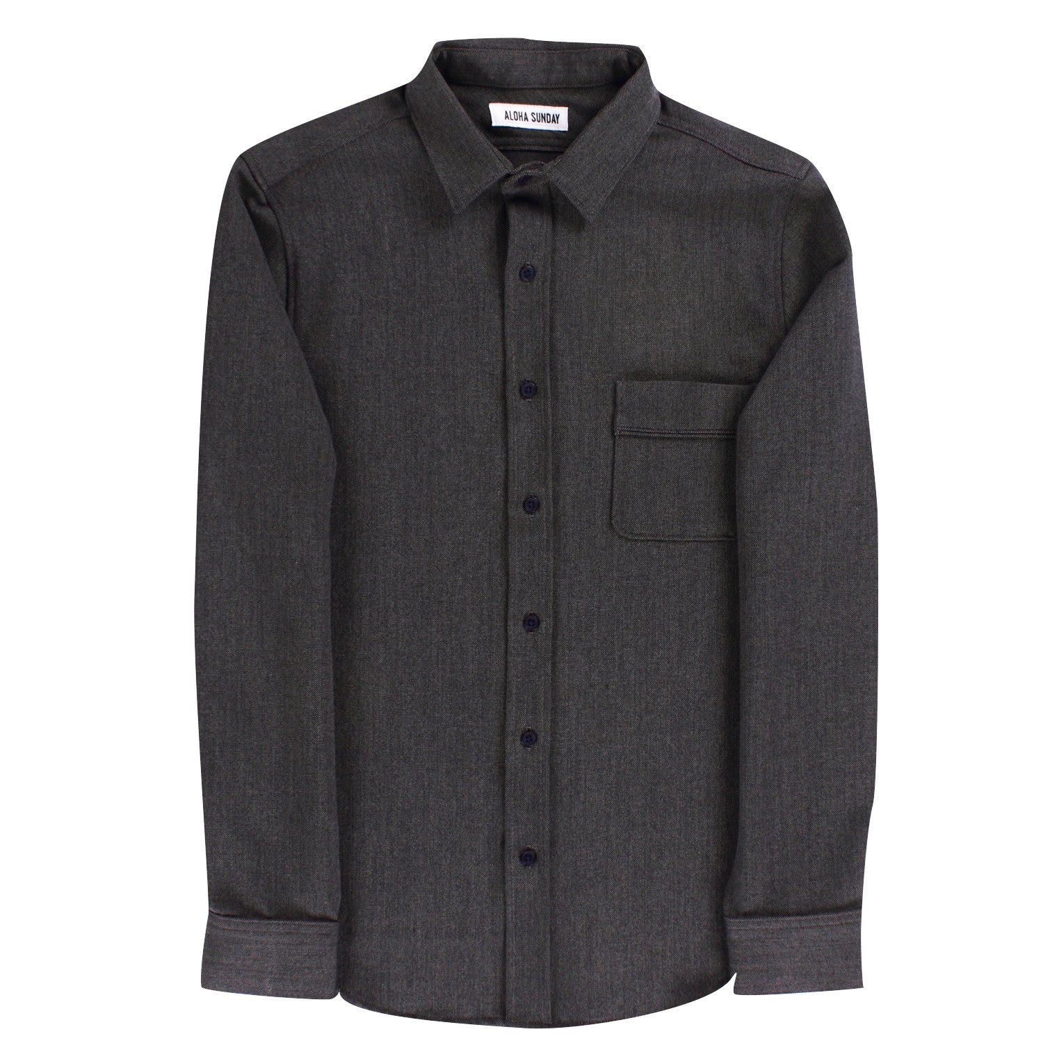 ALOHA SUNDAY INDIGO BUTTON UP