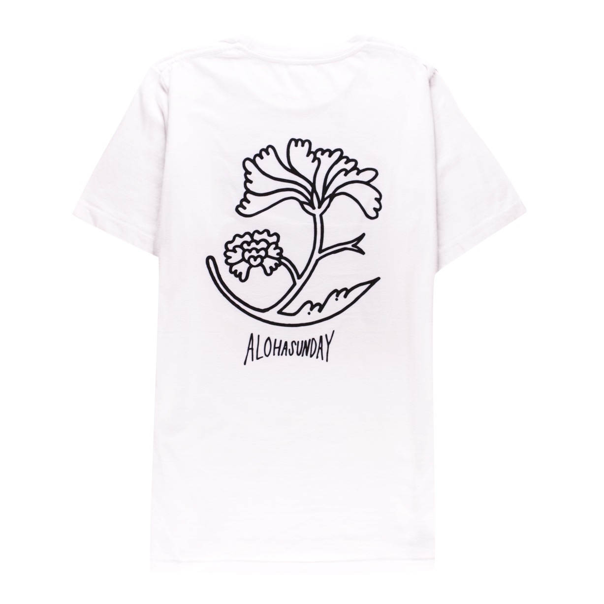 ALOHA SUNDAY ALWAYS OUTSIDE T-SHIRT WHITE